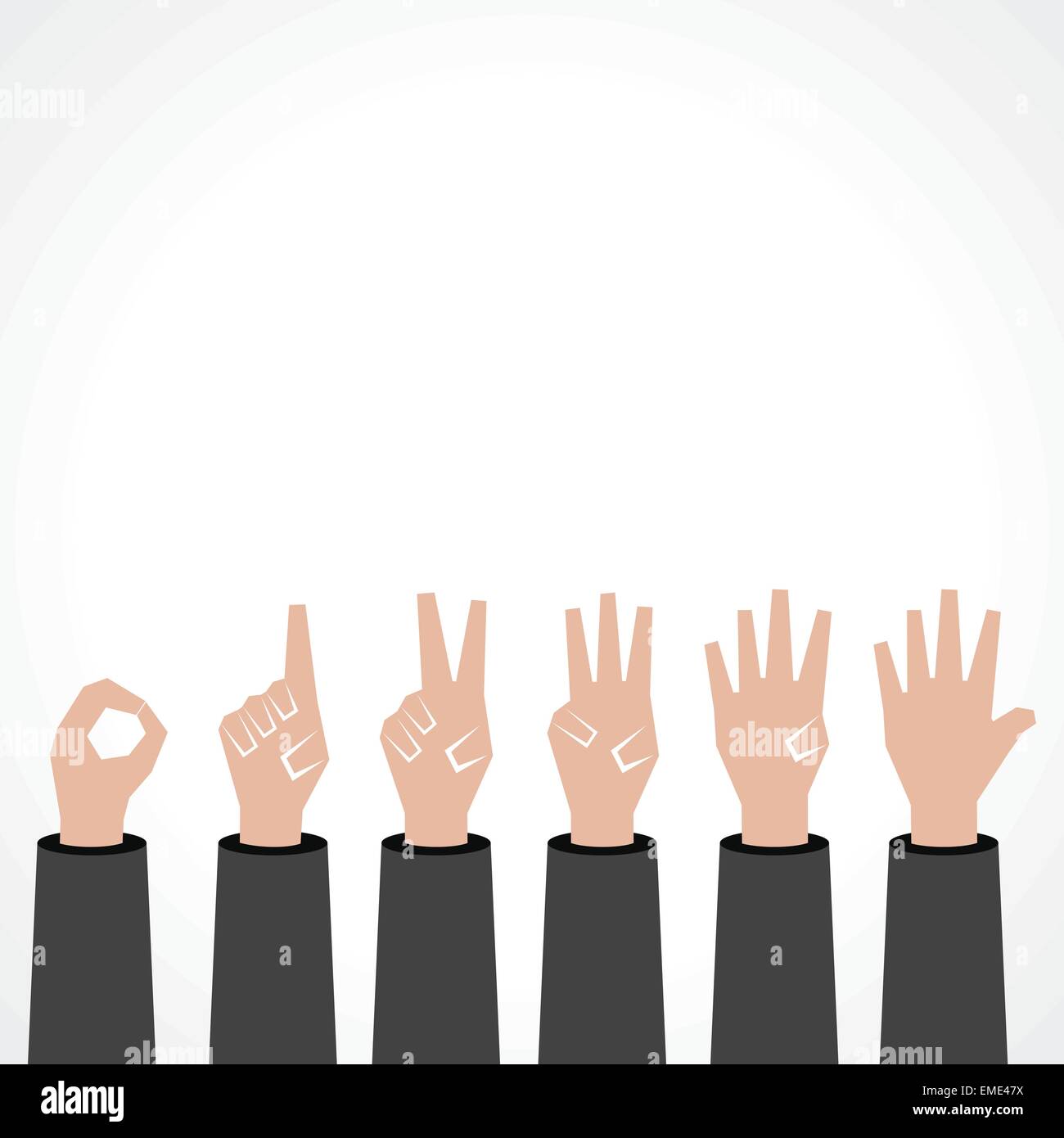 Hands make number zero to five stock vector Stock Vector Image & Art ...