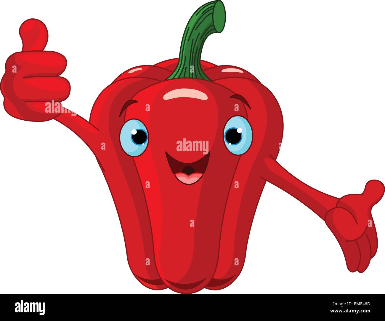 Pepper Character giving thumbs up Stock Vector Image & Art - Alamy