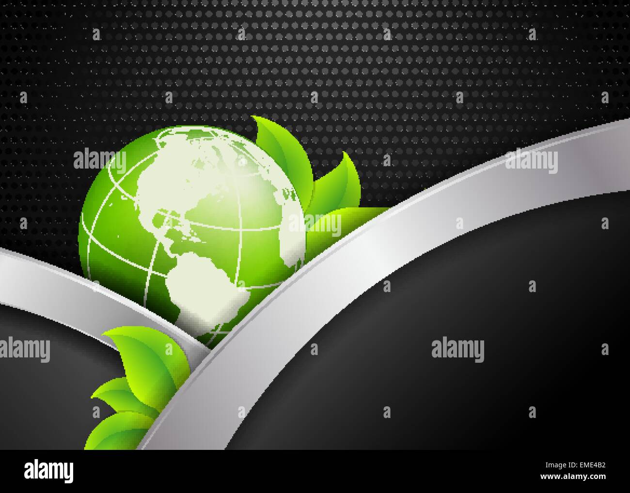 floral environmental vector frame with globe Stock Vector Image & Art ...