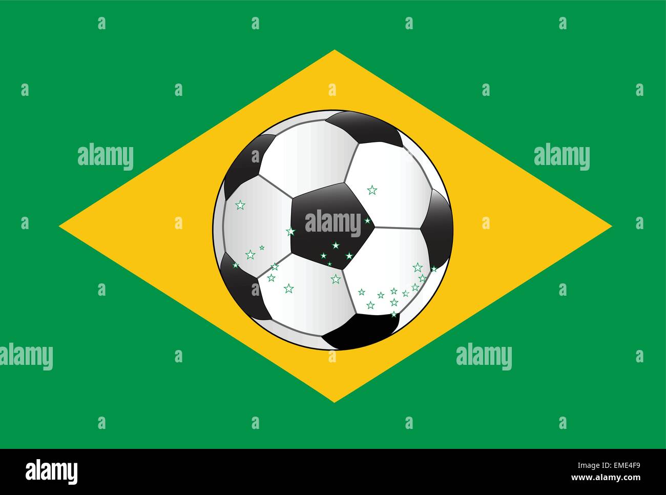 Brazil Football Flag Stock Vector Image & Art - Alamy