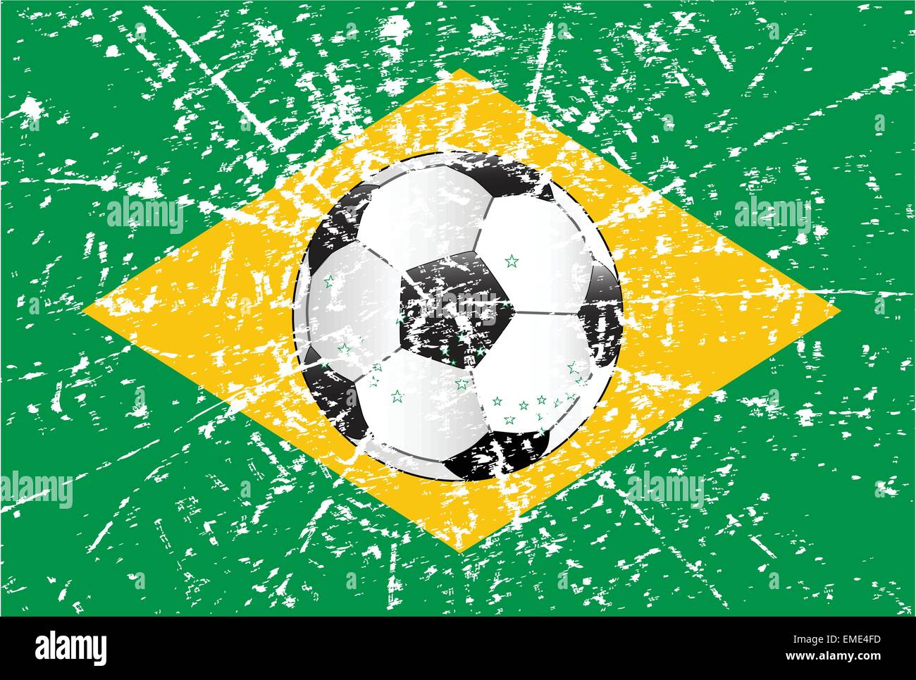 Brazil flag grunge Stock Vector Images - Alamy