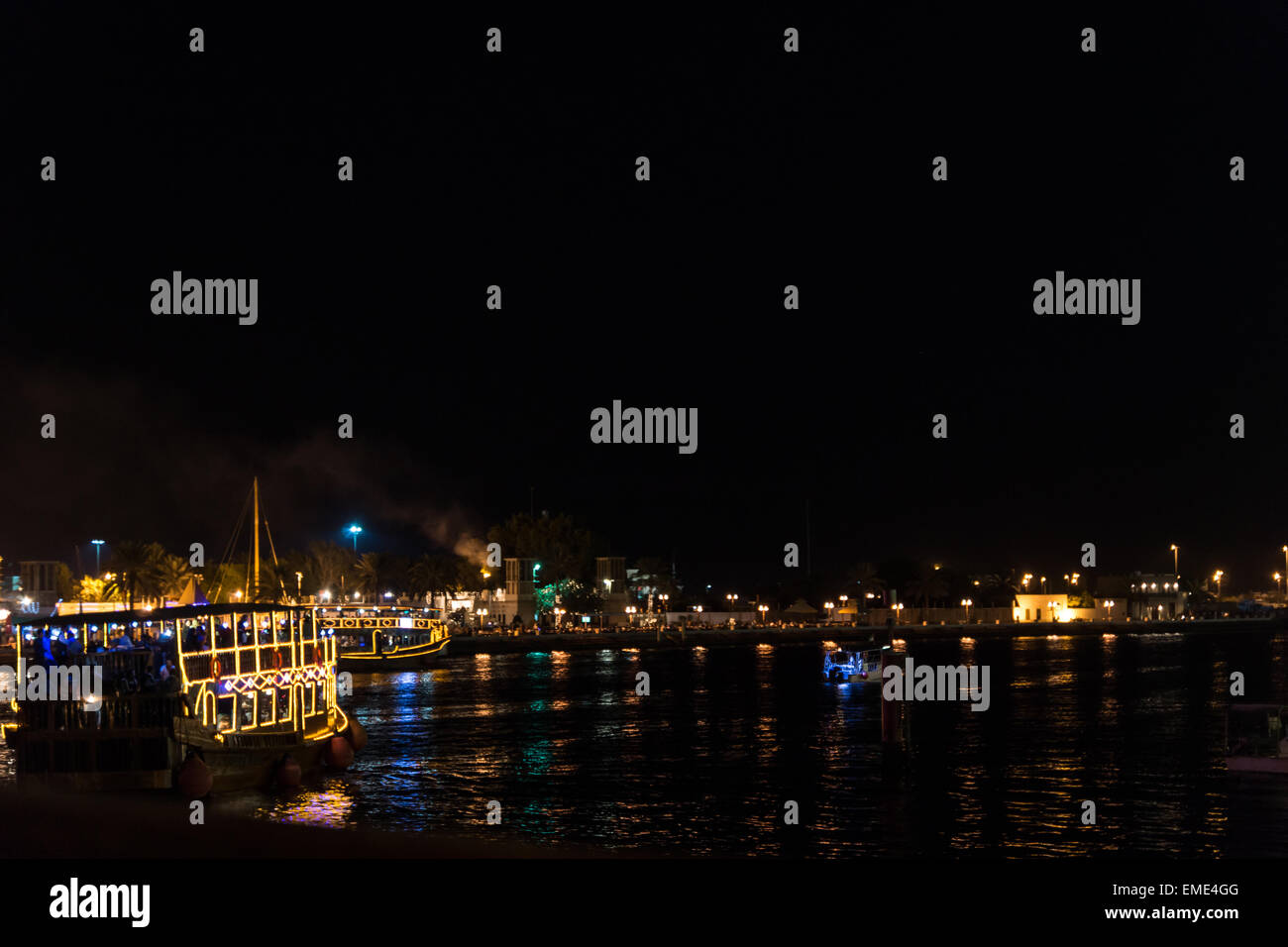 view over creek shoreline in Dubai, UAE Stock Photo - Alamy