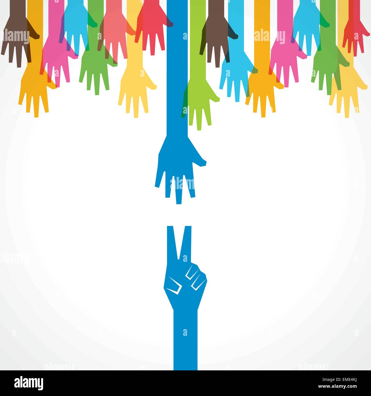 Creative victory hand background Stock Vector Images - Alamy