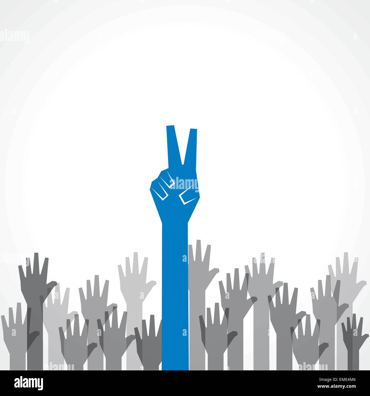 Creative victory hand - vector illustration Stock Vector Image & Art ...