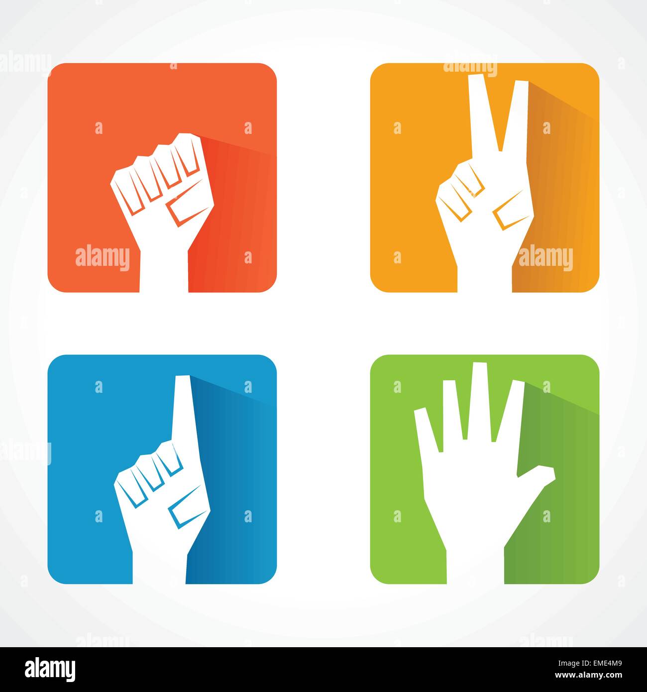 Different shape of hand stock vetor Stock Vector Image & Art - Alamy