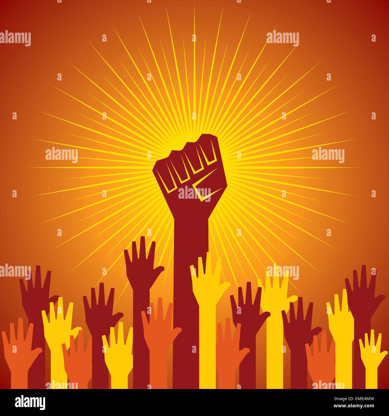 Clenched fist protest illustration hi-res stock photography and images ...