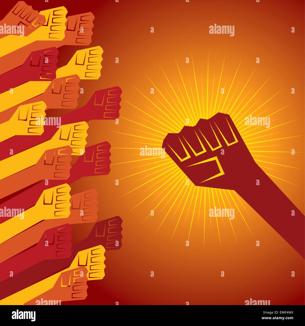 Strong fist strike in Stock Vector Images - Alamy