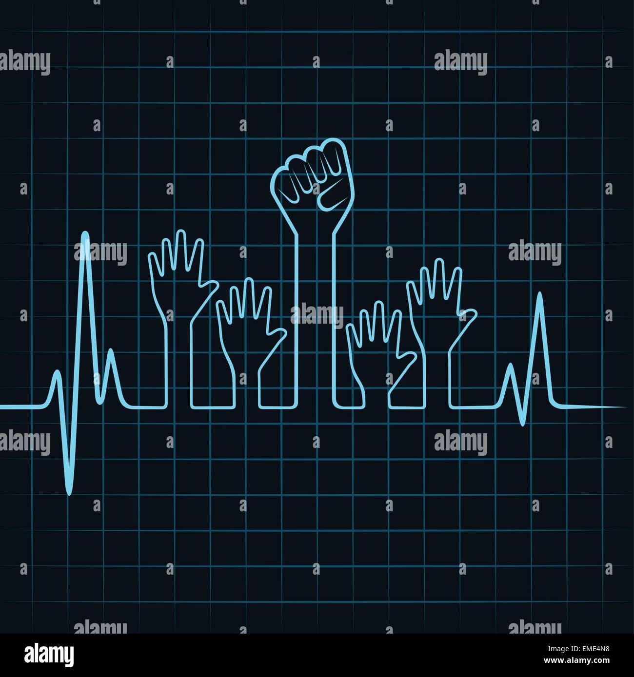 Heartbeat make helping and unity hand stock vector Stock Vector Image ... Heartbeat make helping and unity hand stock vector Stock Vector Image ...