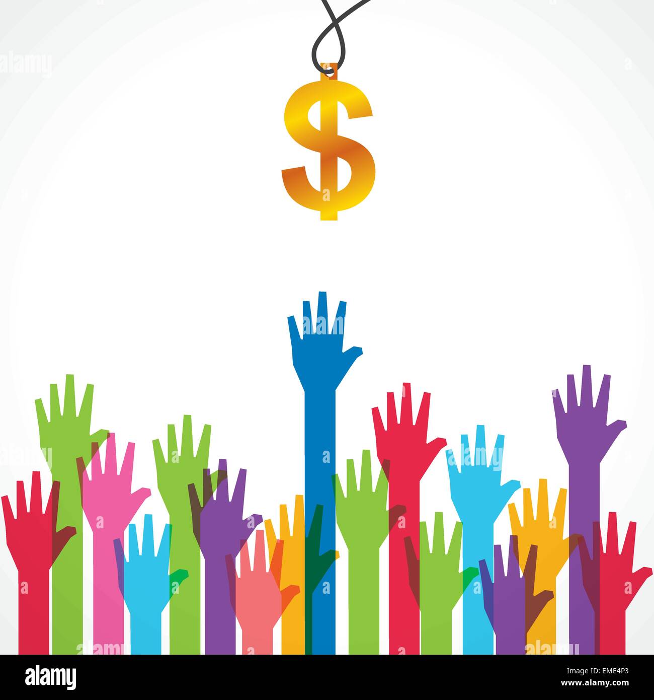 Everyone wants money concept stock vector Stock Vector Image & Art - Alamy