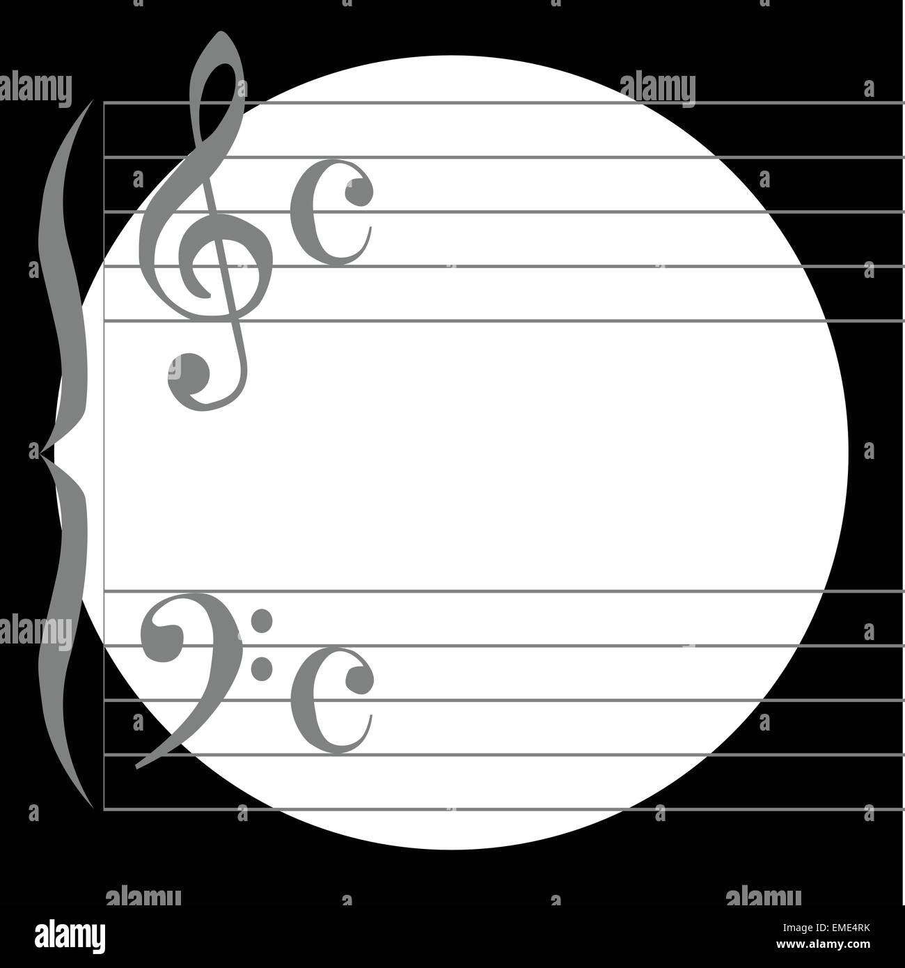 Musical notes treble clef Stock Vector Images - Alamy