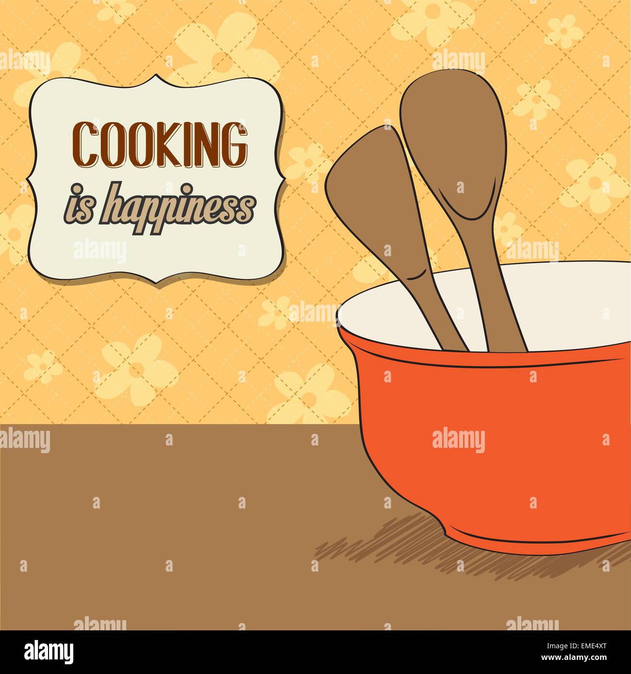 background with kitchen cooking wooden utensils storage pot Stock ...