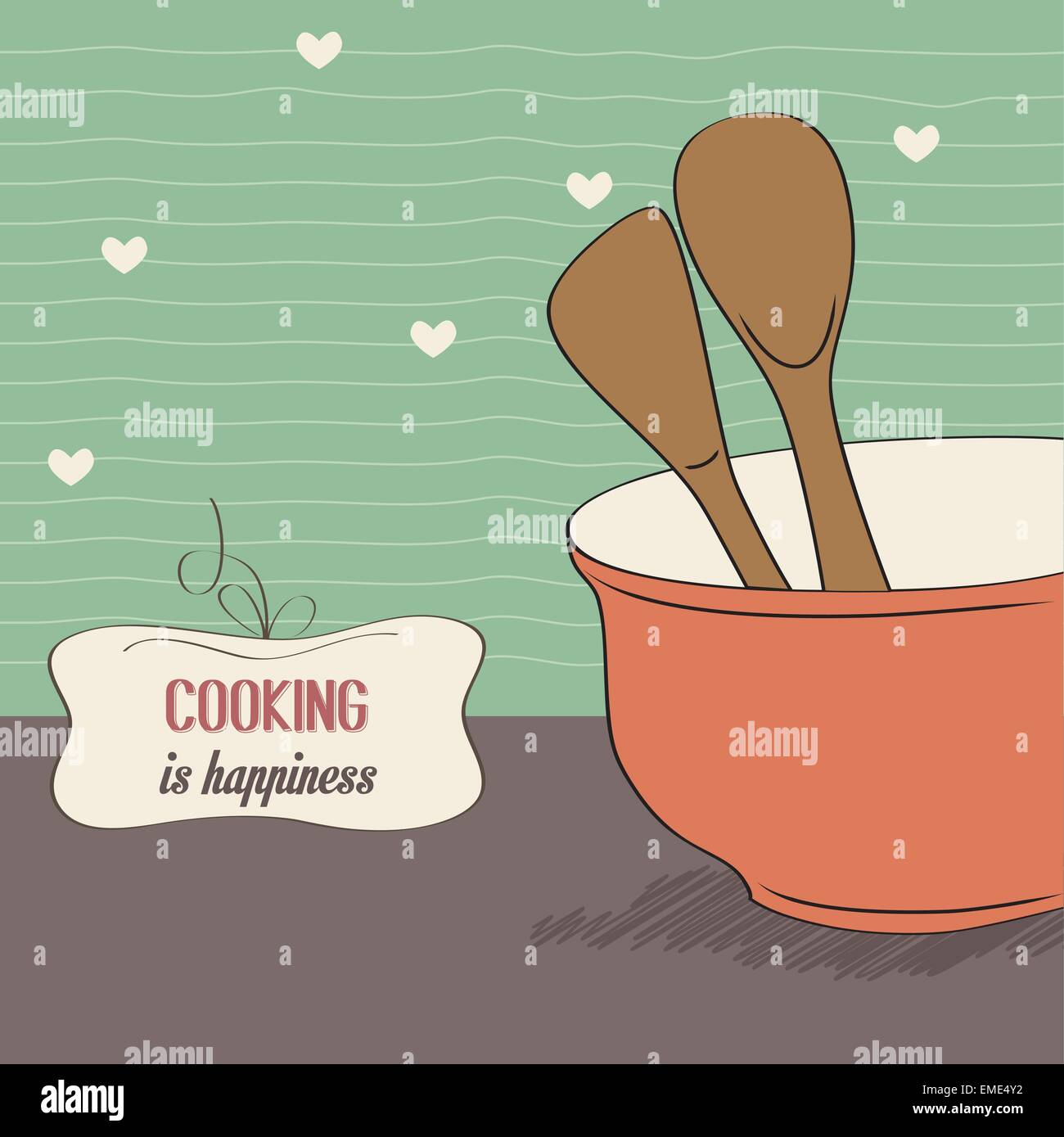 background with kitchen cooking wooden utensils storage pot Stock ...