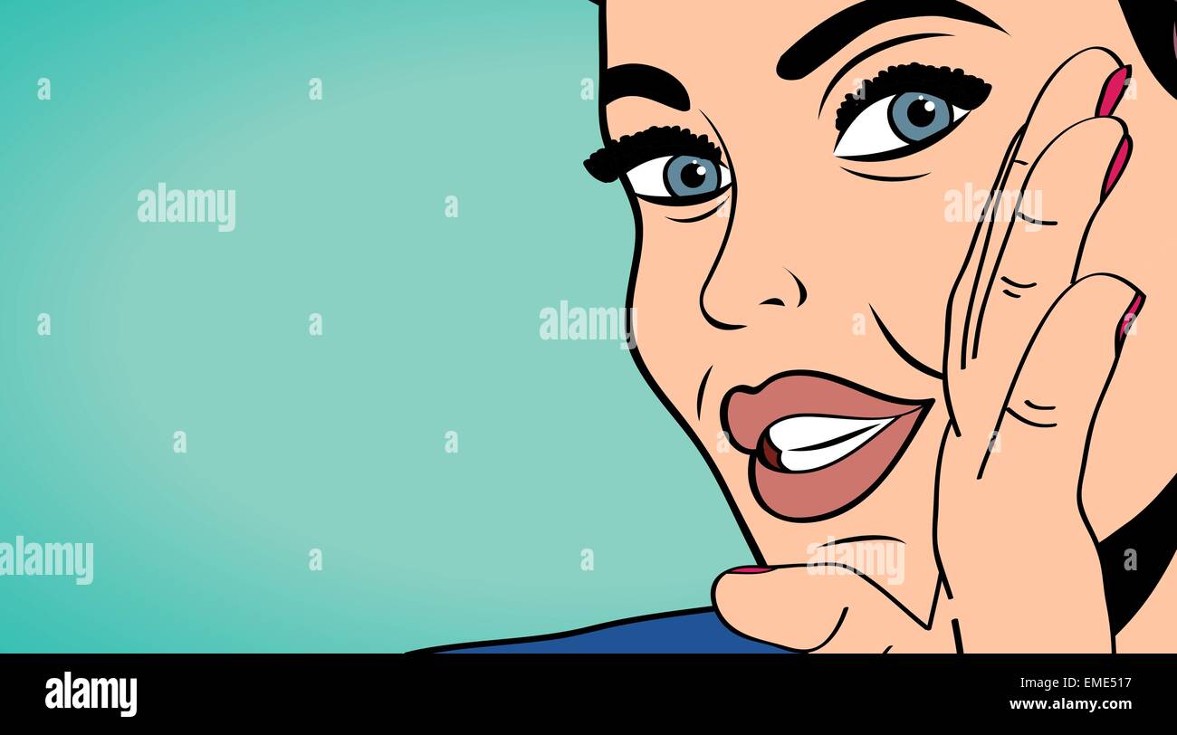 pop art retro woman in comics style Stock Vector Image & Art - Alamy