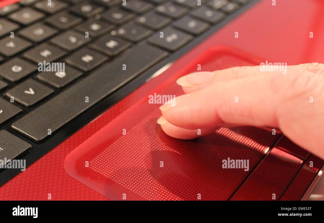 Woman hand clicking wireless mouse hi-res stock photography and images ...