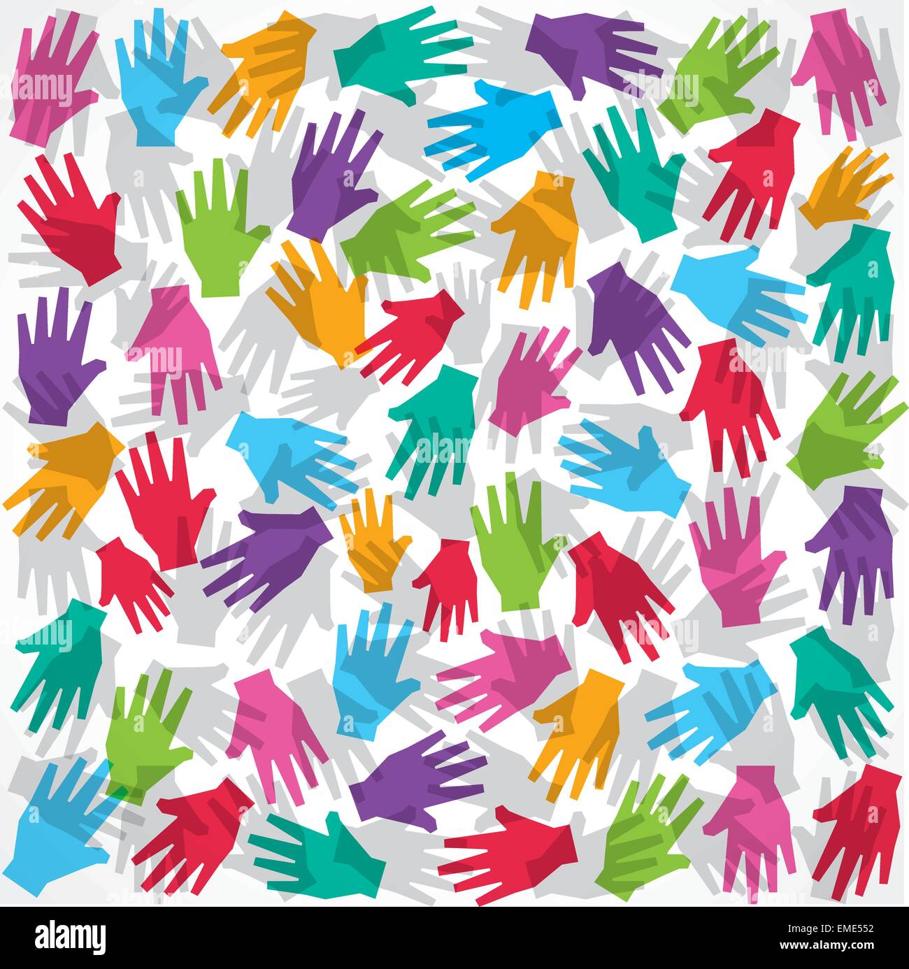 Colorful hand background stock vector Stock Vector Image & Art - Alamy