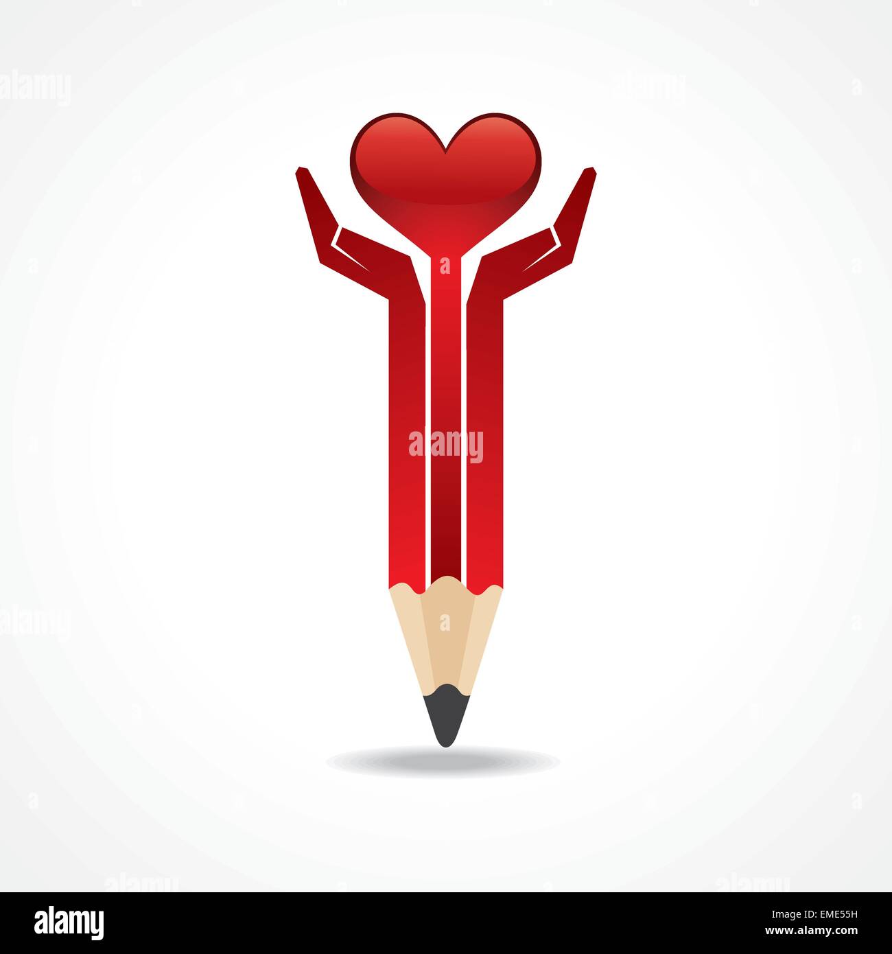 Save life concept with pencil hands stock vector Stock Vector Image ...