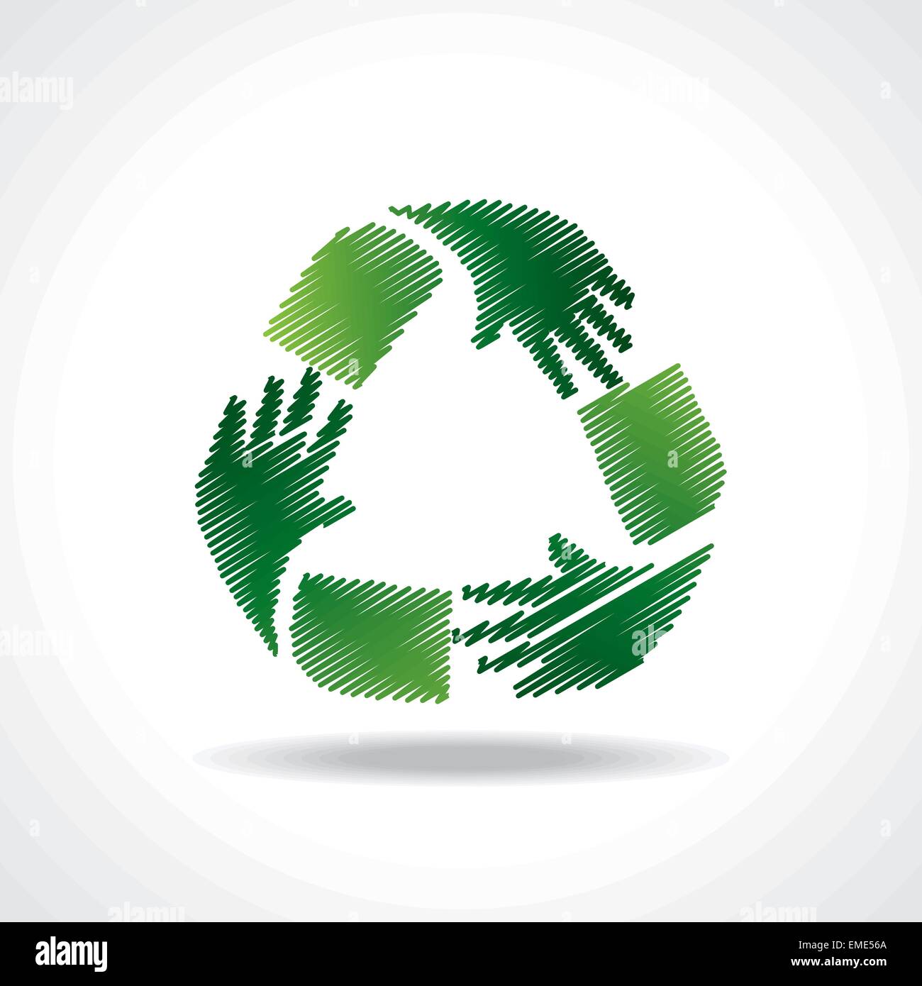 Sketched recycle icon of hand - vector illustration Stock Vector Image ...