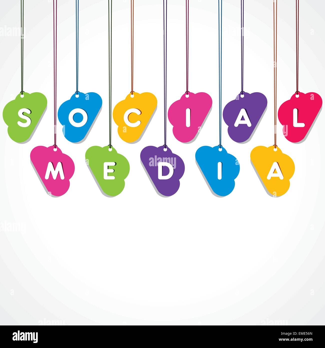 Social media information illustration Stock Vector Images - Alamy