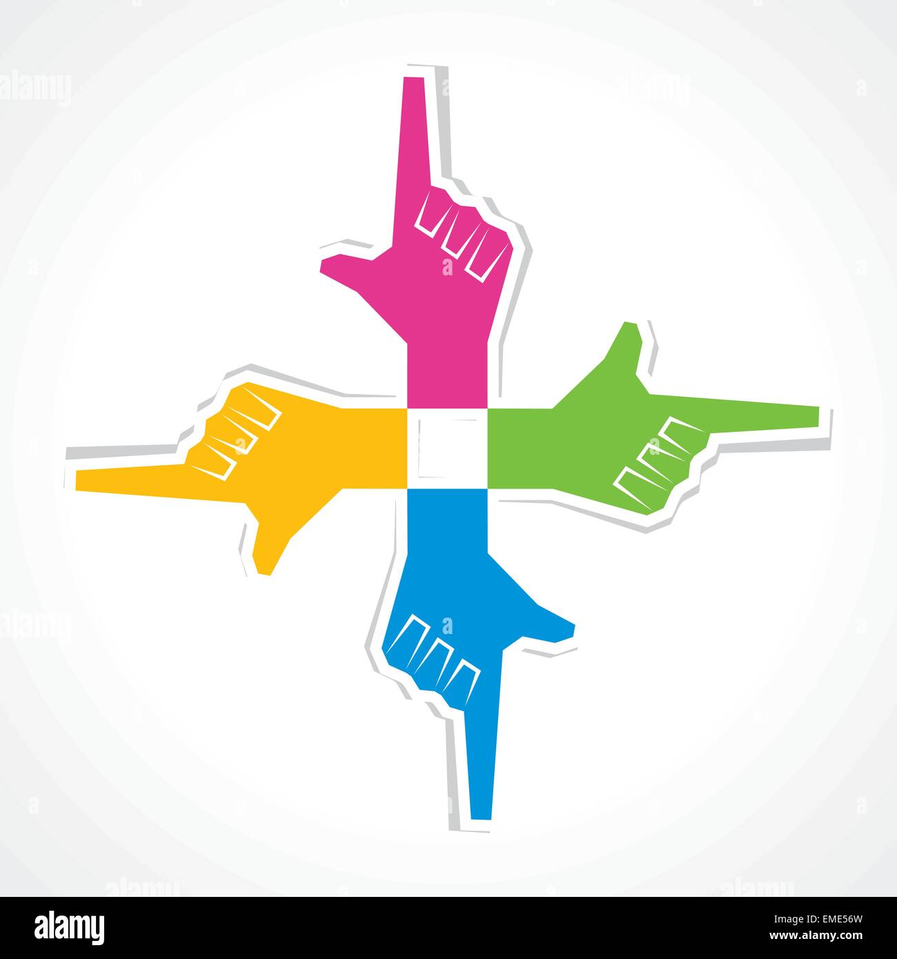 creative pointing hand sticker background stock vector Stock Vector ...