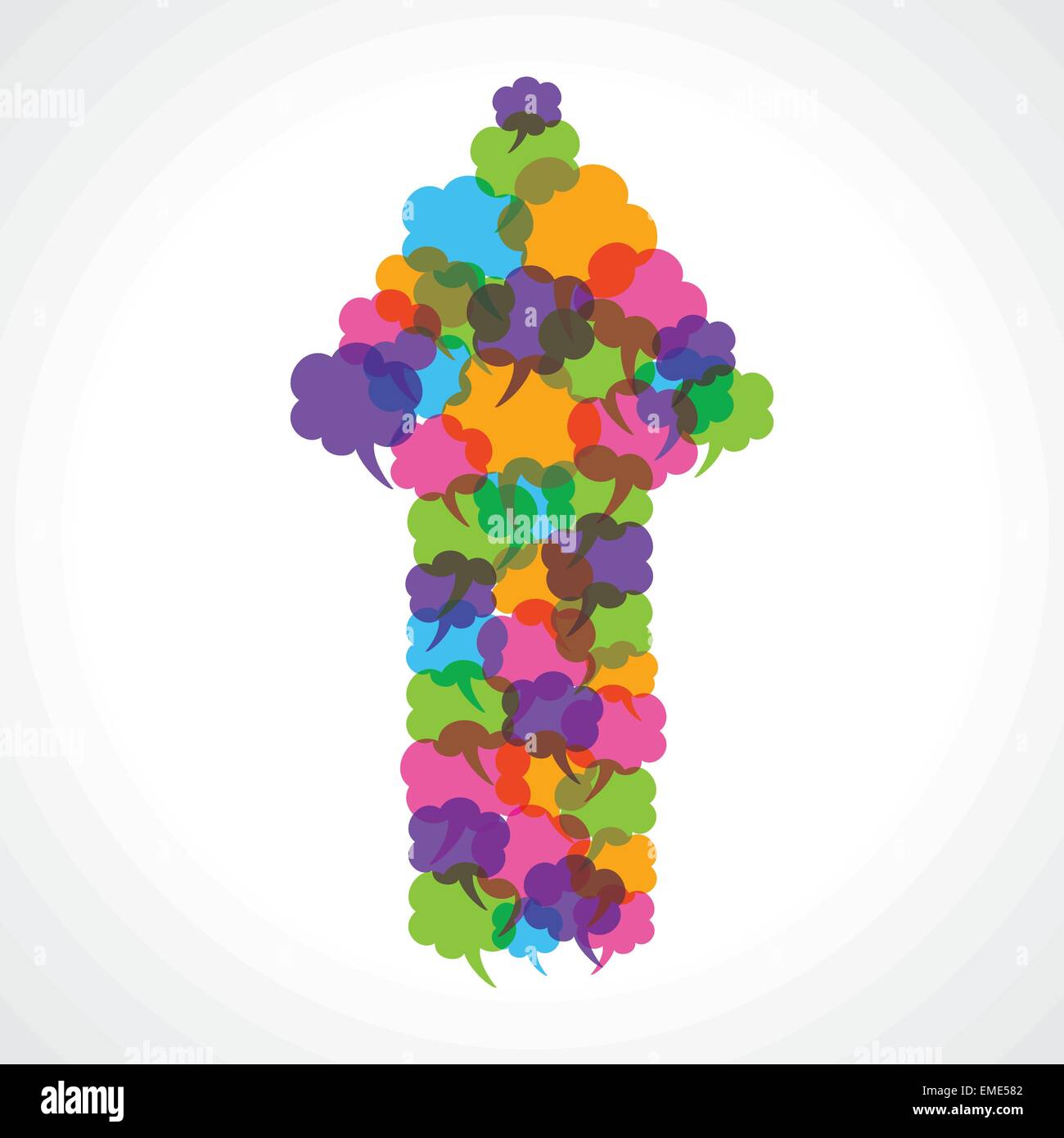 Creative arrow design of colorful message bubble stock vector Stock ...
