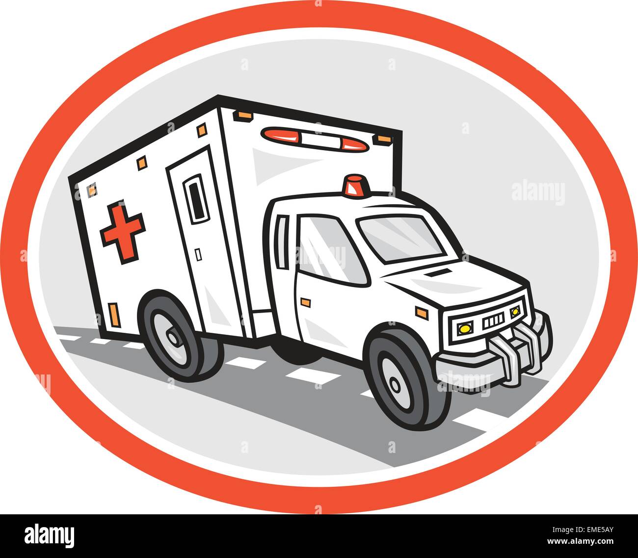 Ambulance emergency vehicle cartoon hi-res stock photography and images ...