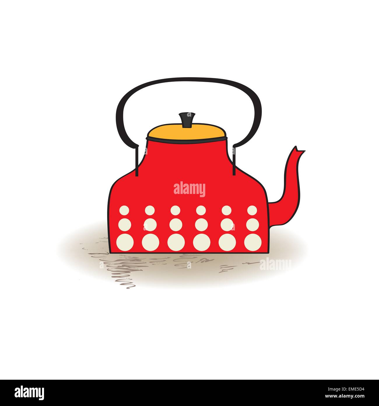 old red kettle Stock Vector Image & Art - Alamy