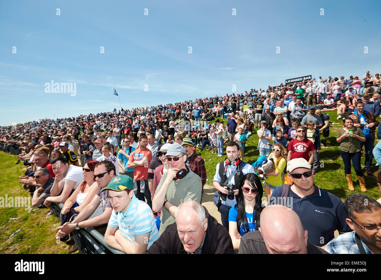Crowd watching drag racing at the Santa Pod Raceway Stock Photo - Alamy