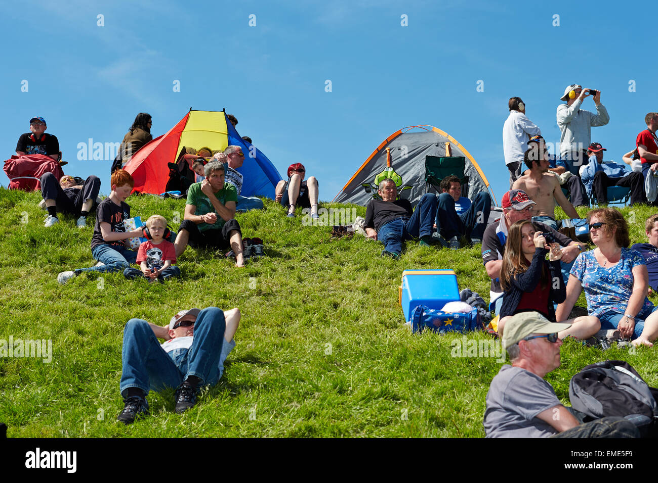 Crowd watching drag racing at the Santa Pod Raceway Stock Photo - Alamy