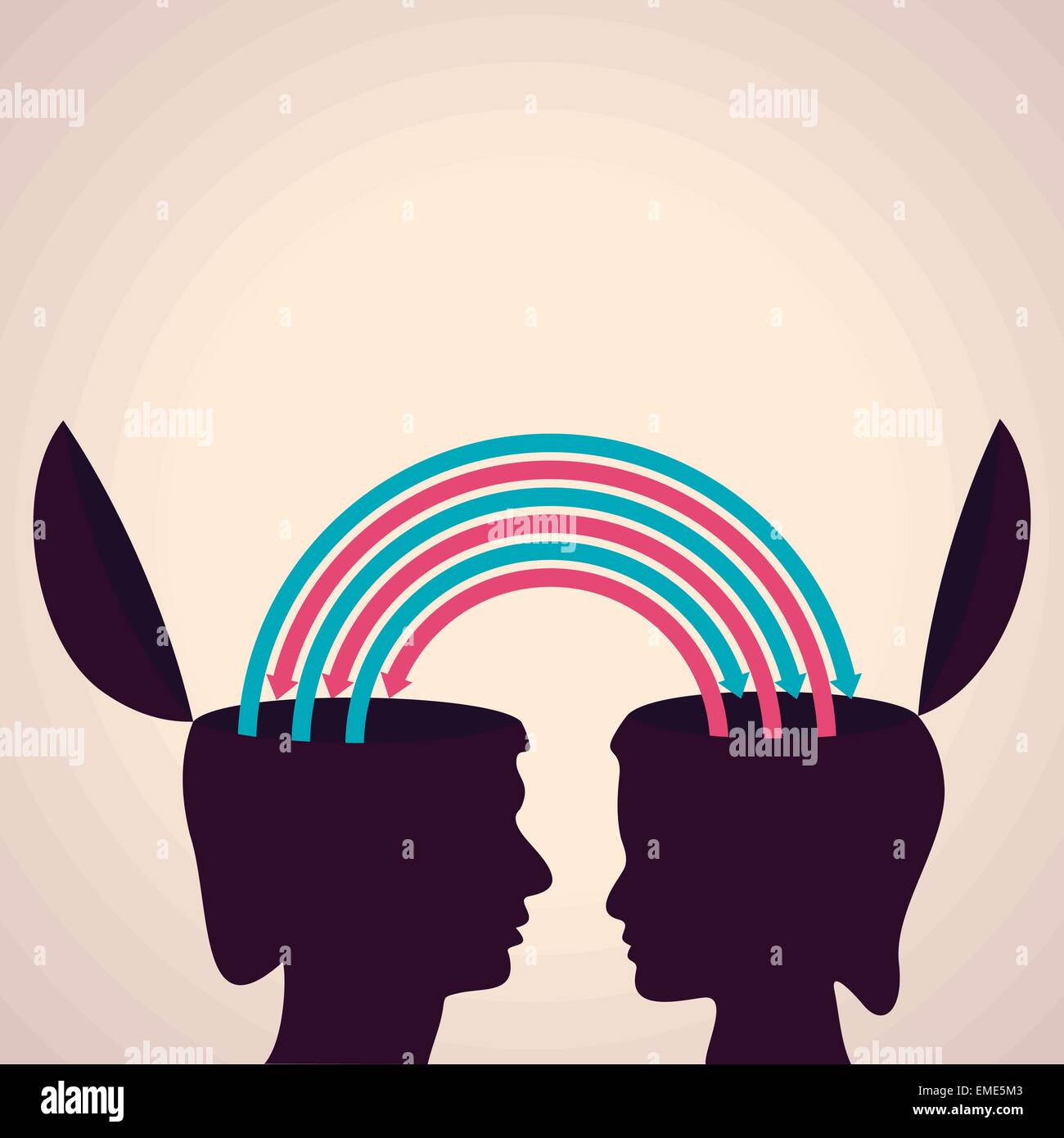 Exchanging knowledge Stock Vector Images - Alamy