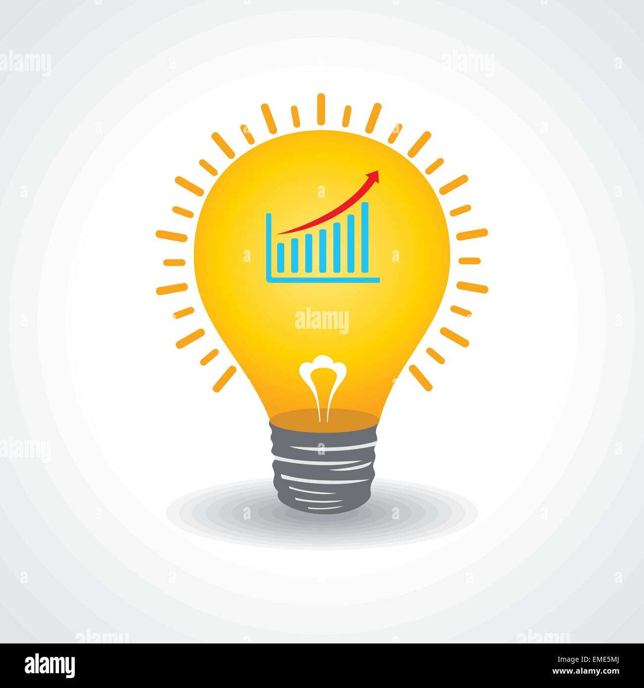 Light bulb with business graph stock vector Stock Vector Image & Art ...
