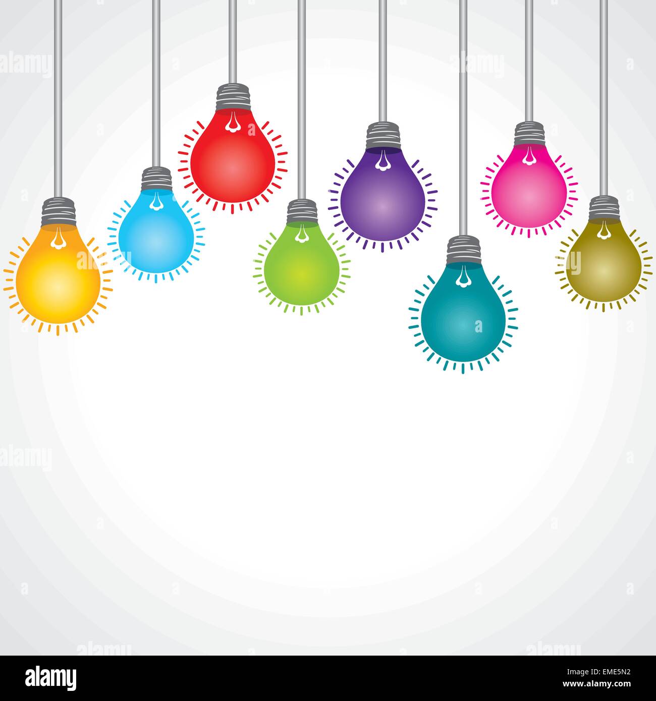 Colorful bulb stock vector Stock Vector Image & Art - Alamy