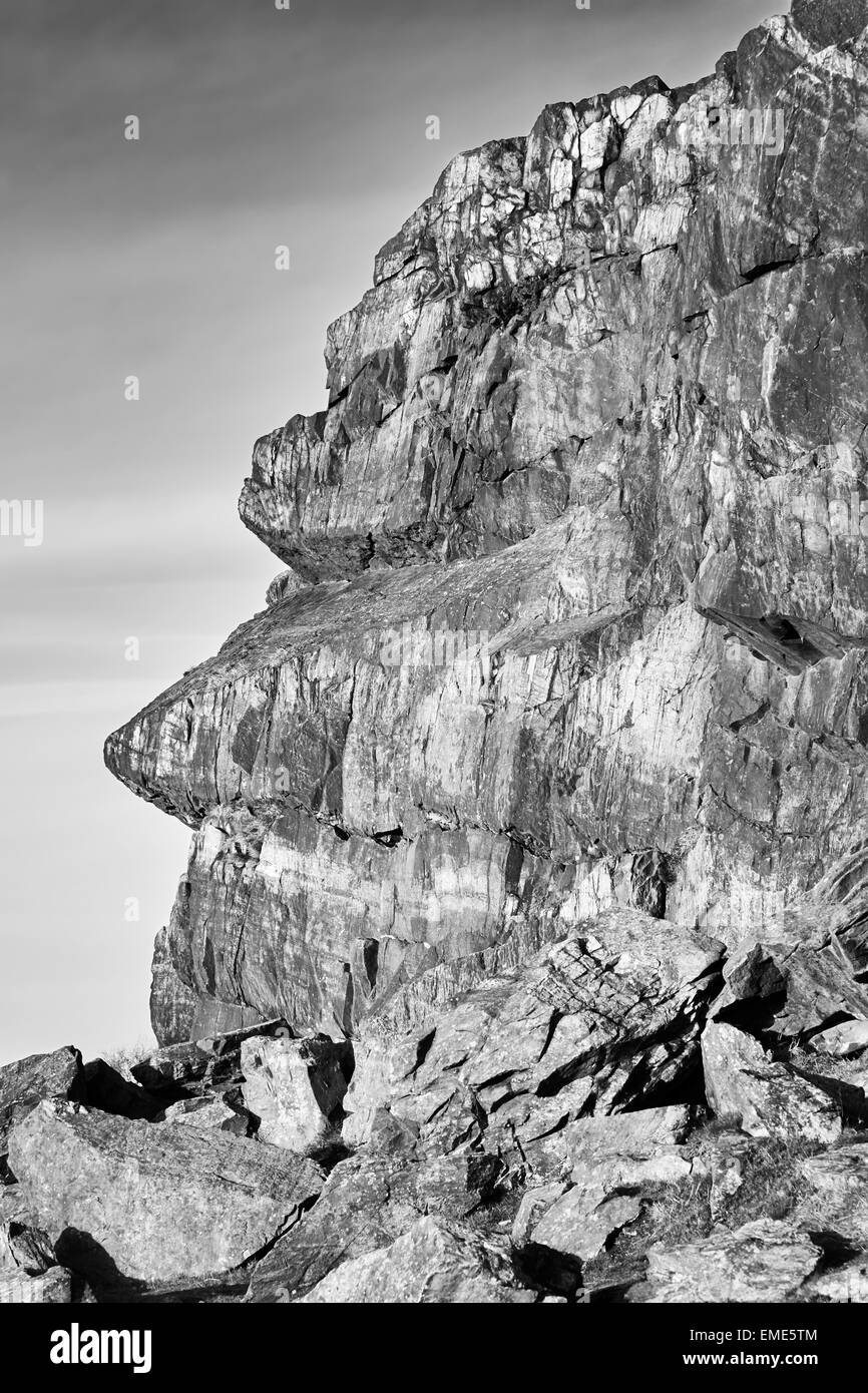 Hill of rocks Black and White Stock Photos & Images - Alamy