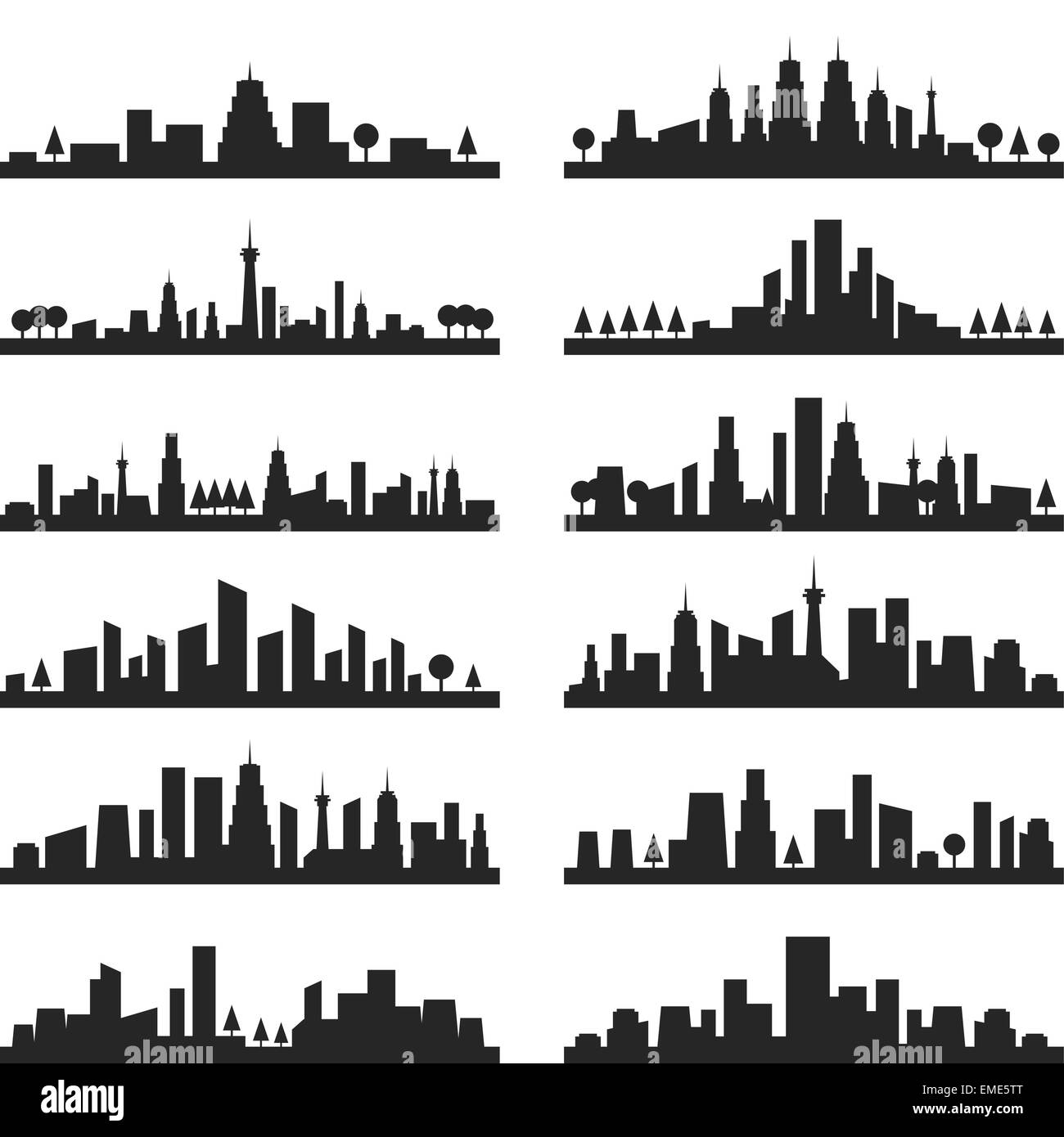 City landscapes Stock Vector Images - Alamy