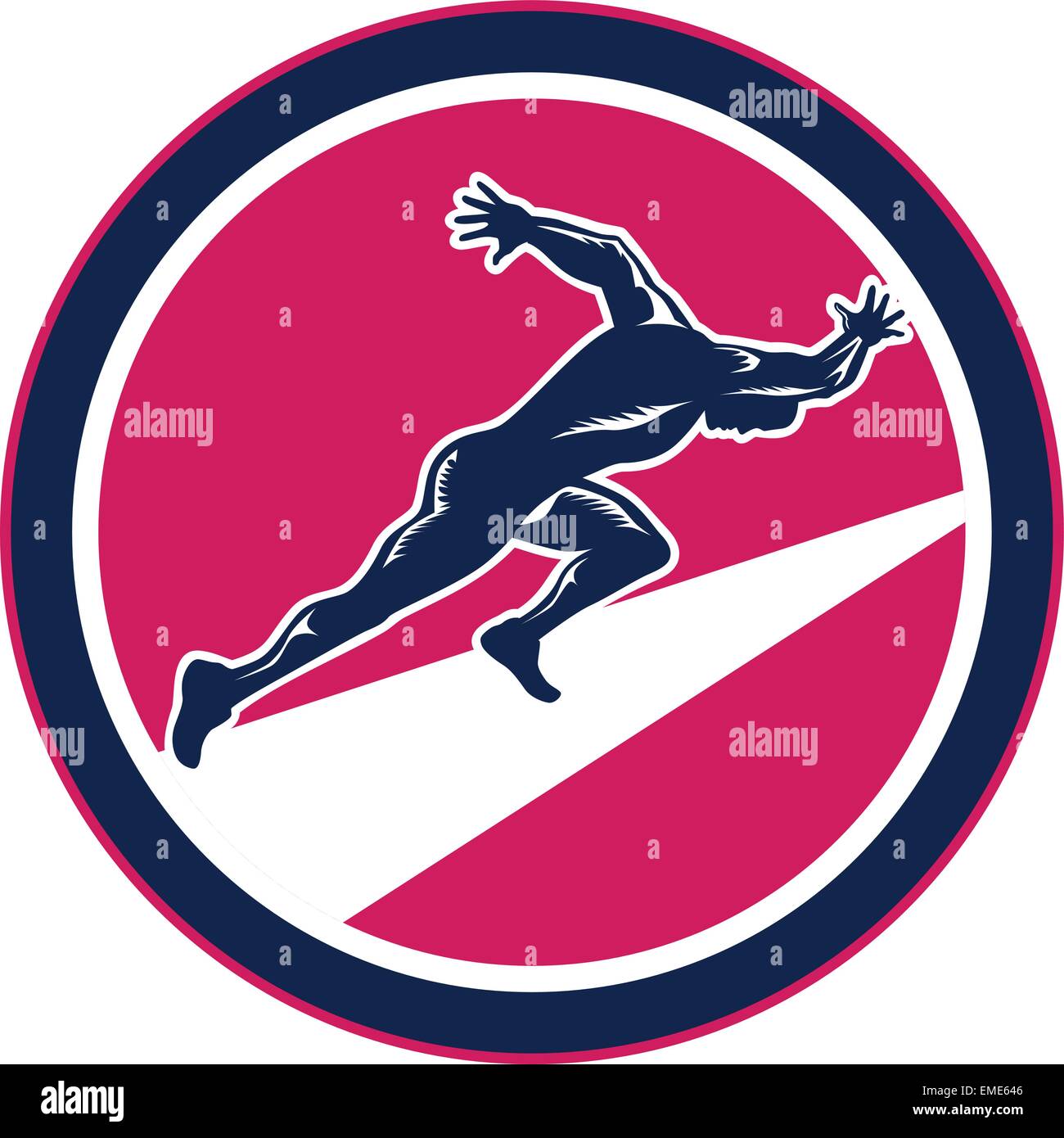 Track sprinter Stock Vector Images - Alamy