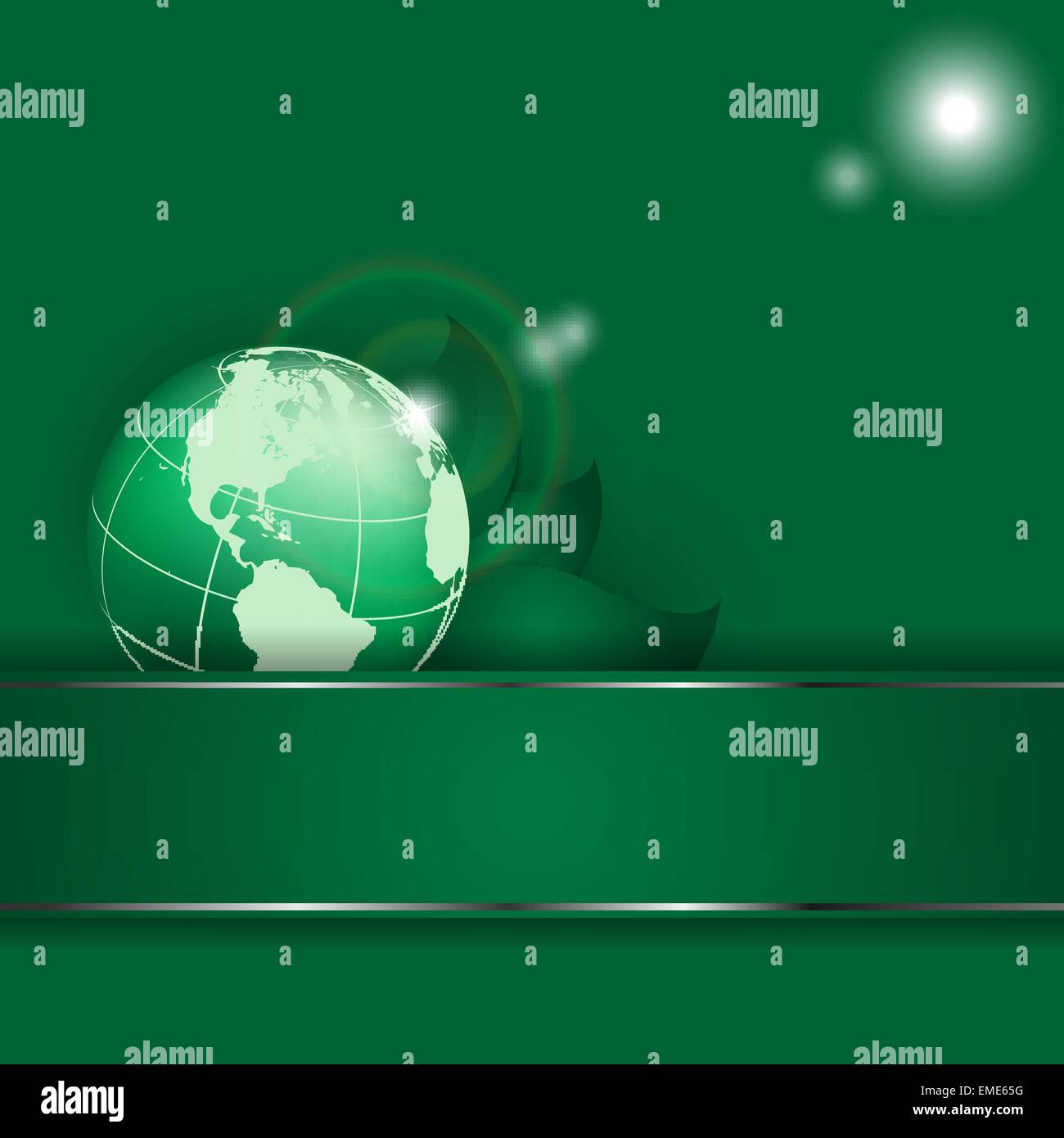 floral environmental vector frame with globe Stock Vector Image & Art ...