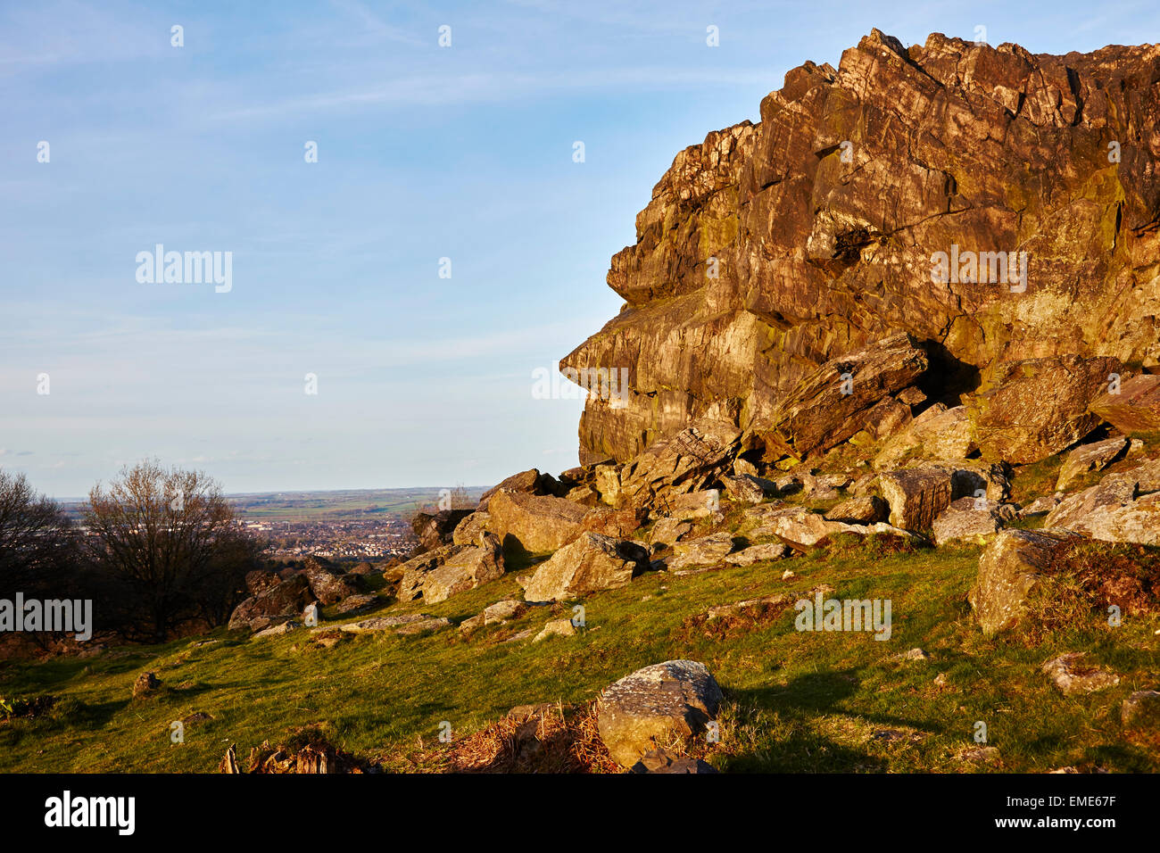 View of the Old Man of Beacon Hill natural rock formation, Beacon Hill ...