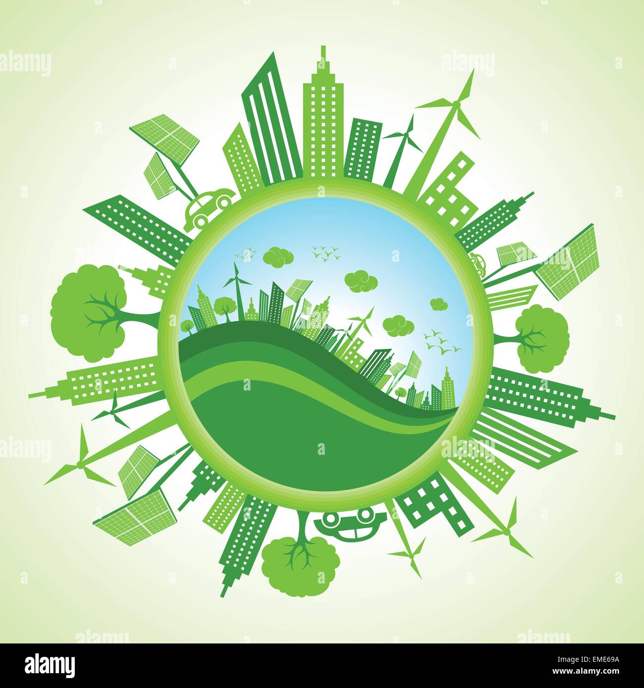Sustainability vector icons hi-res stock photography and images - Alamy