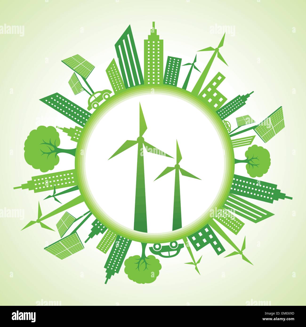 Wind power windmill station production Stock Vector Images - Alamy