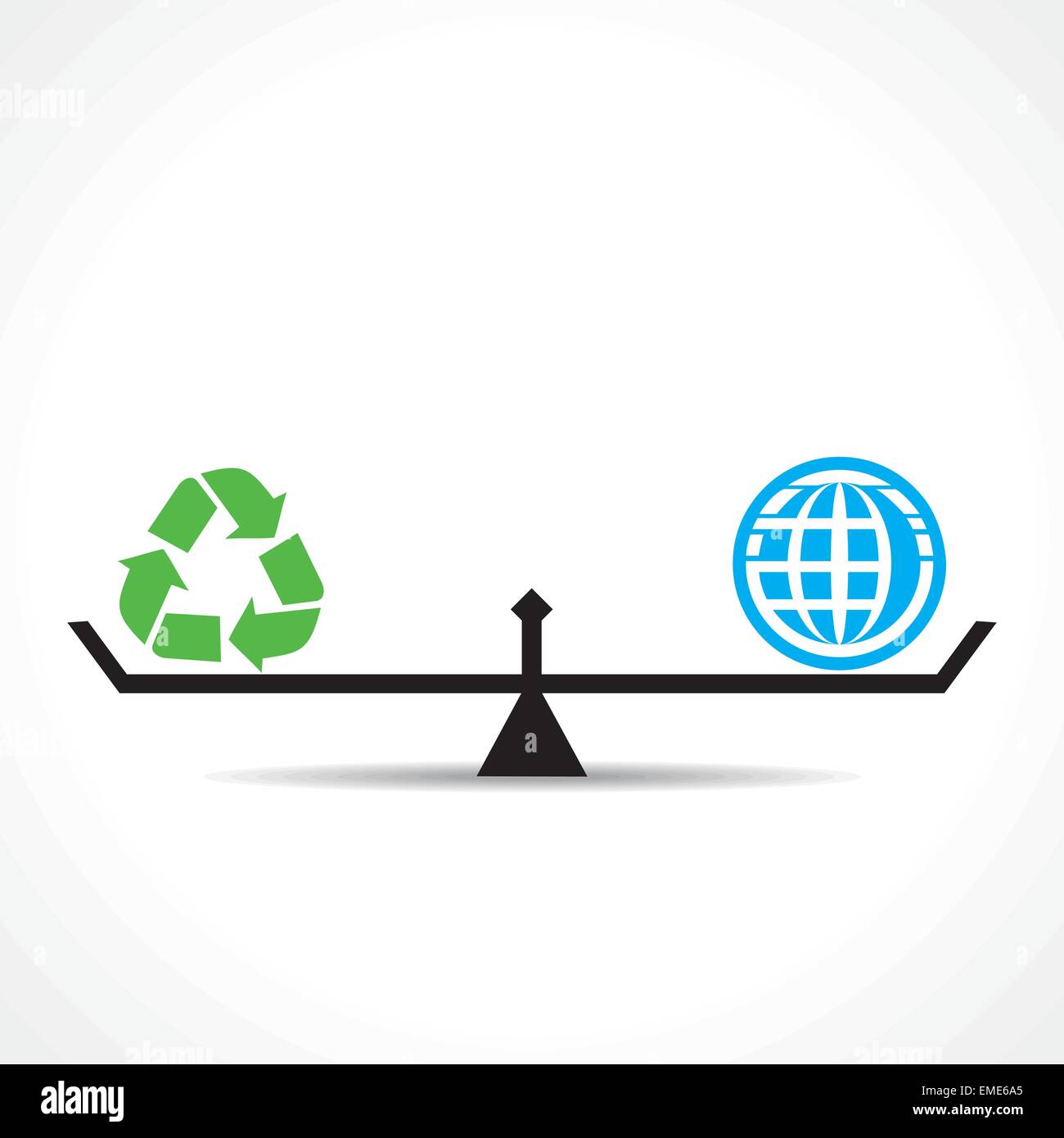 recycle symbol and global both are equal , go green and save earth ...