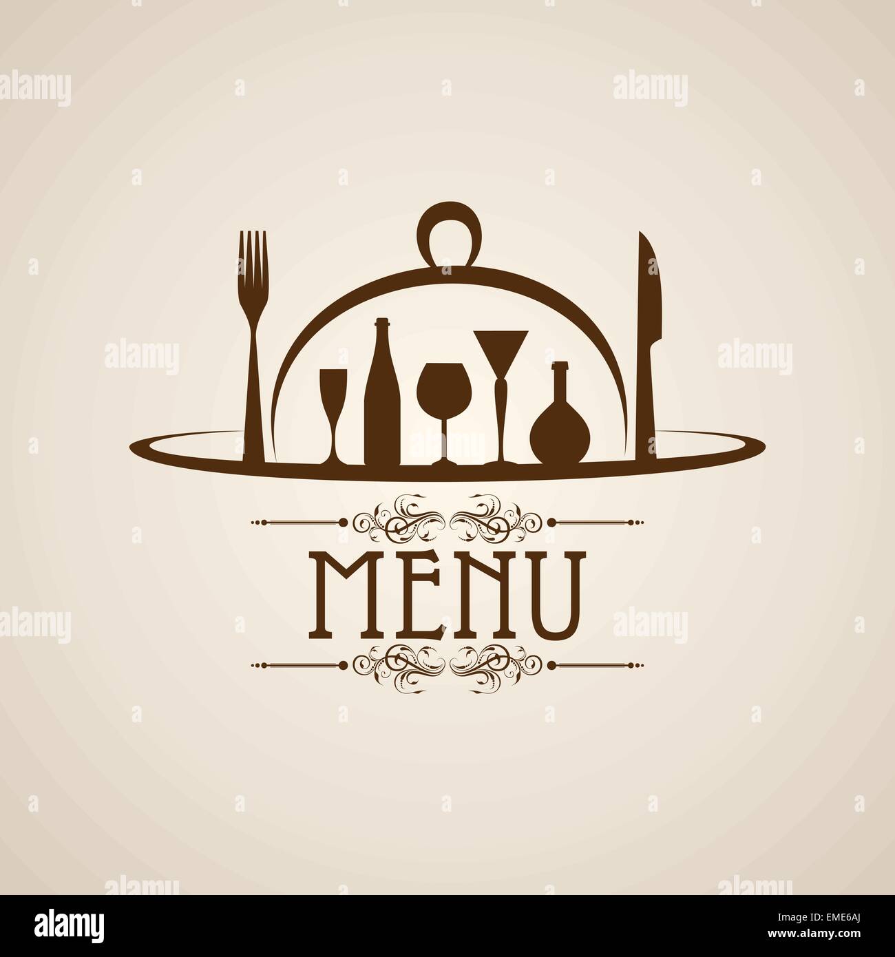 template for menu card with cutlery stock vector Stock Vector Image ...