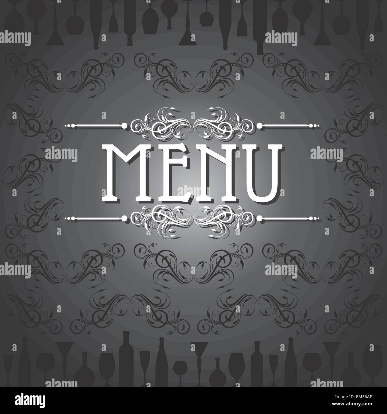 template for menu card with cutlery stock vector Stock Vector Image ...