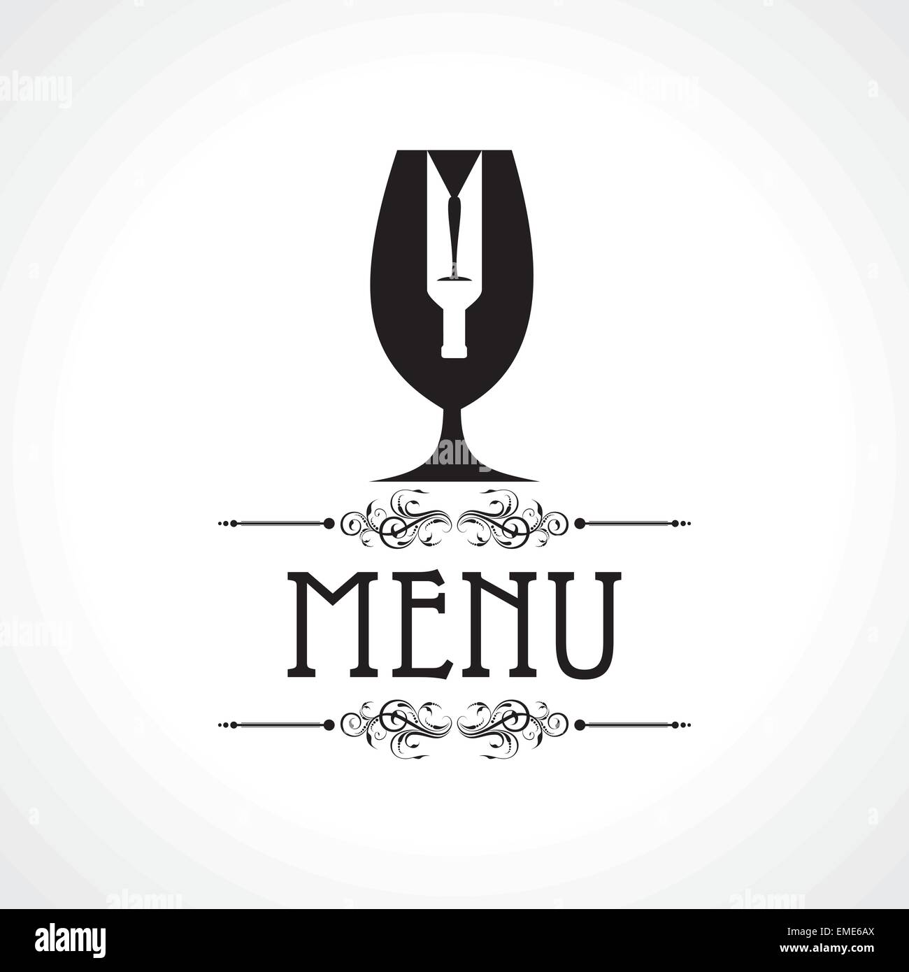 Menu Card With Wine Glass And Bottle Stock Vector Stock Vector Image menu-card-with-wine-glass-and-bottle-stock-vector-stock-vector-image