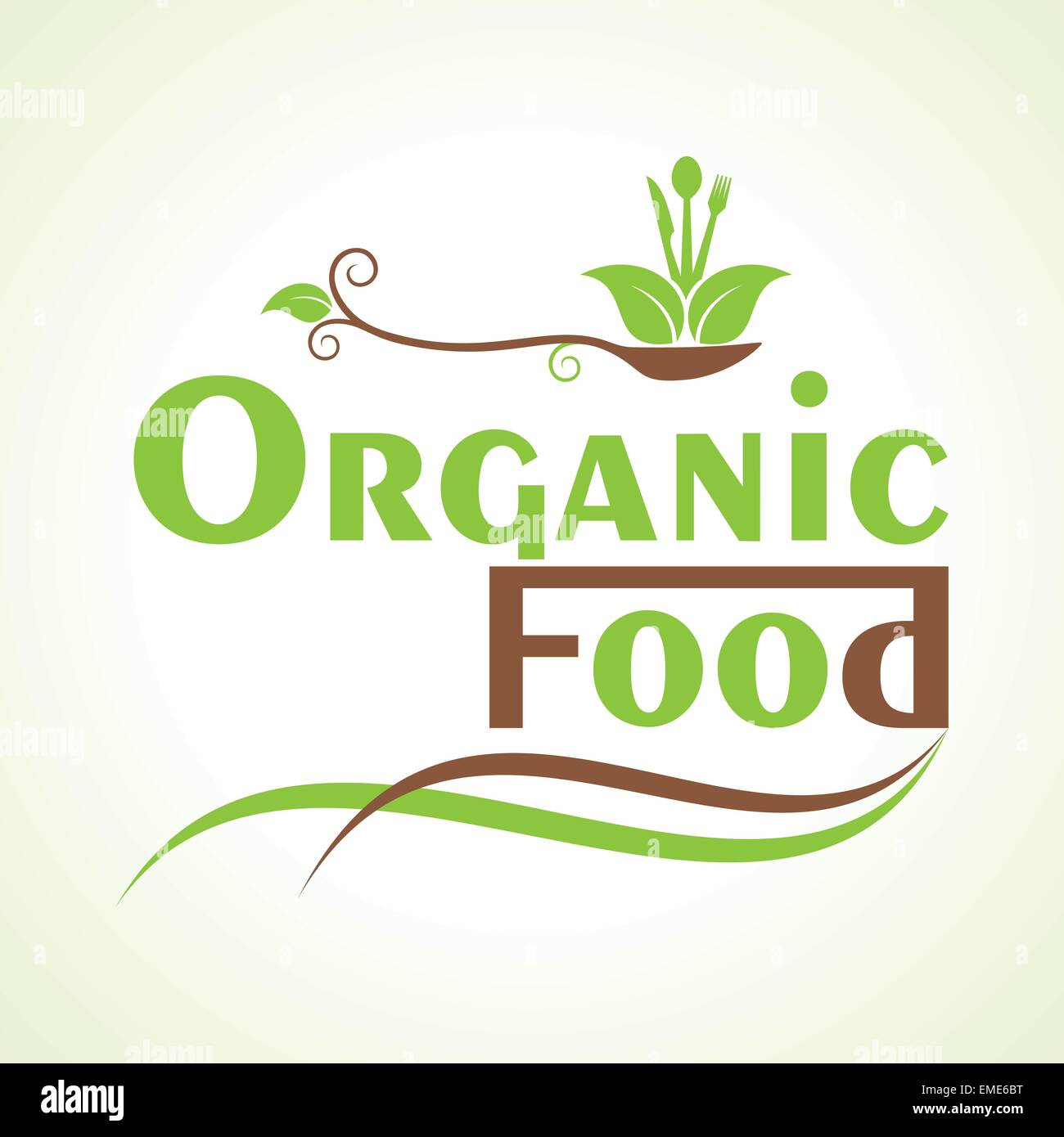 creative organic food design word concept vector Stock Vector Image ...