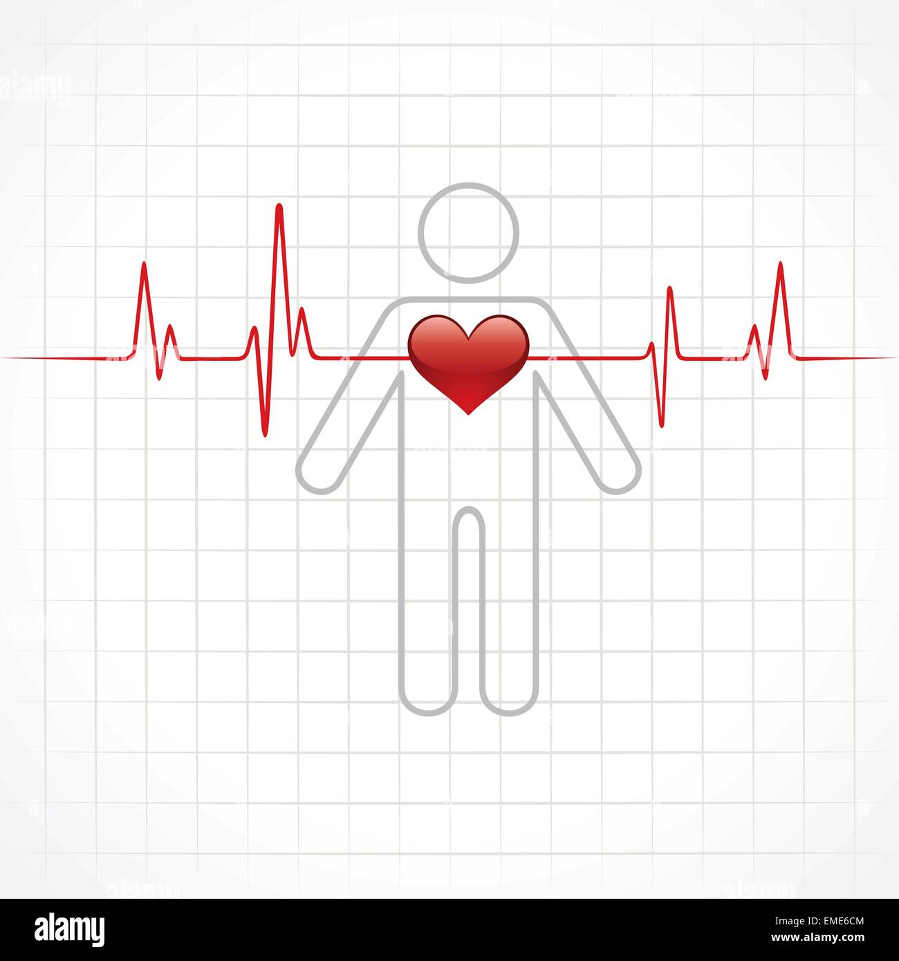 Electrocardiograph man Stock Vector Images - Alamy