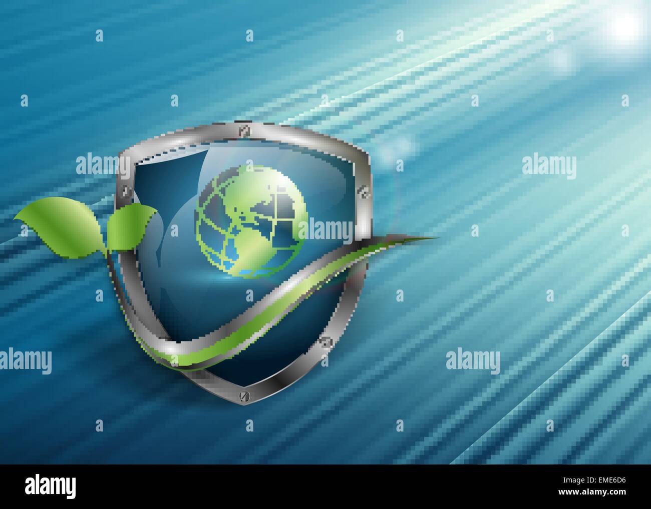 floral environmental vector frame with globe Stock Vector Image & Art ...