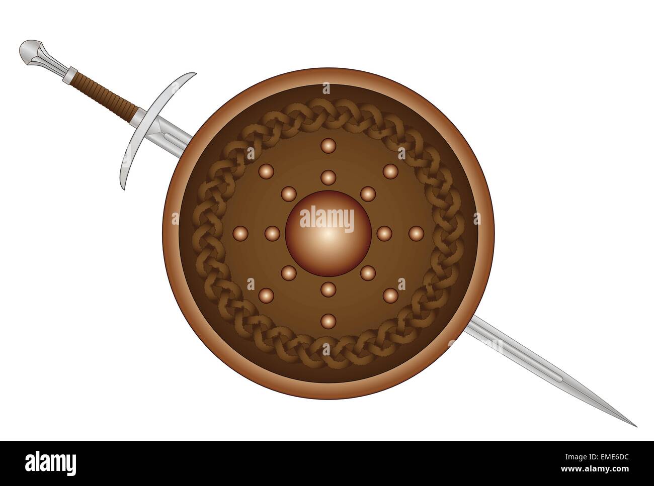 Claymore and Shield Stock Vector Image & Art - Alamy