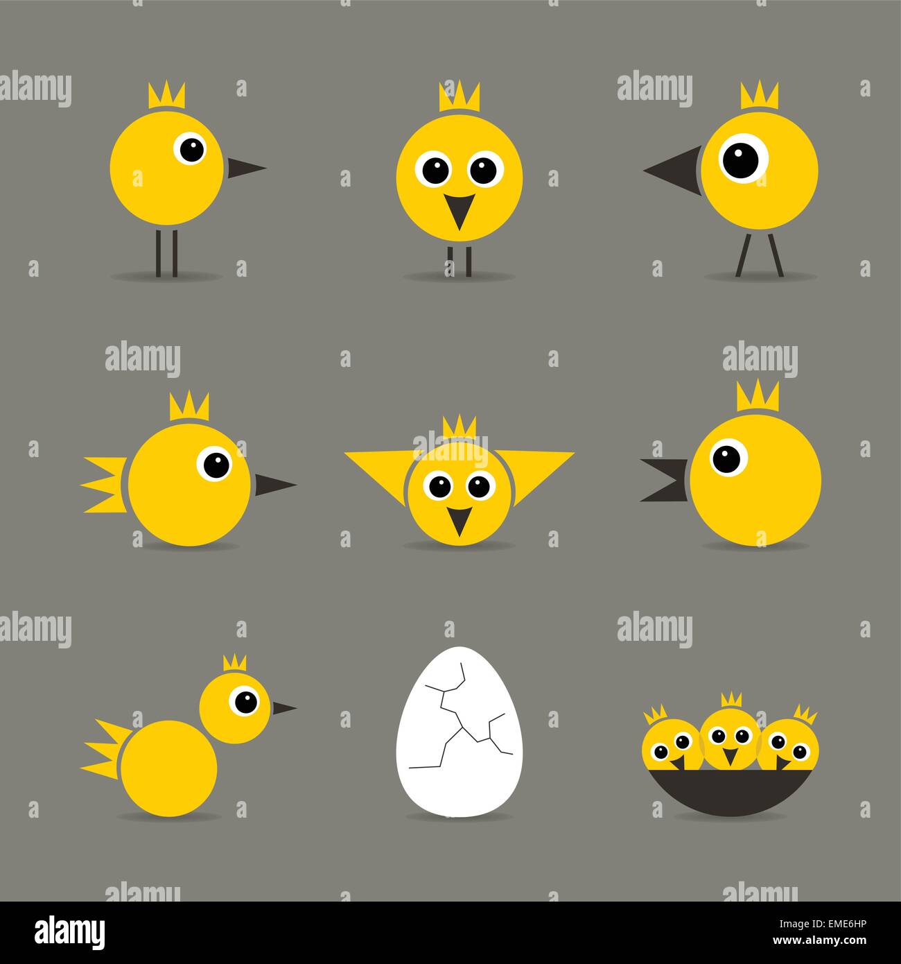 Baby hen Stock Vector Images - Alamy