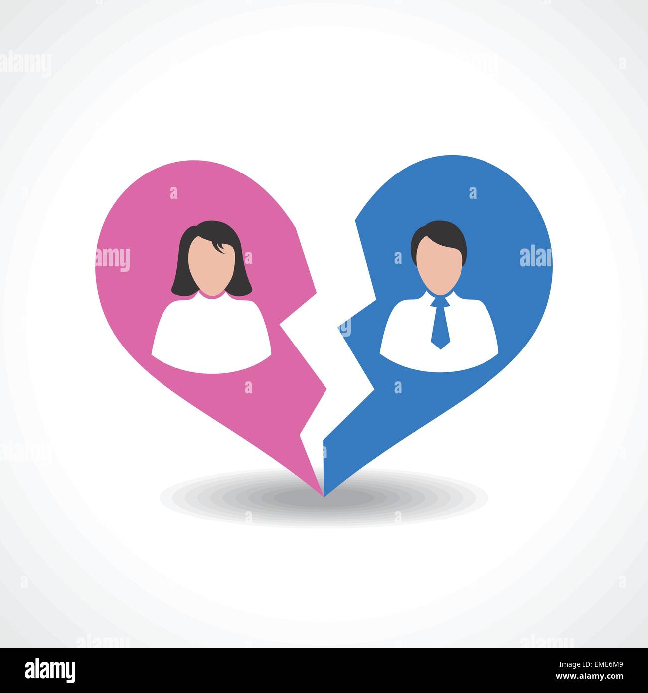 people break the love relationship concept vector Stock Vector Image ...