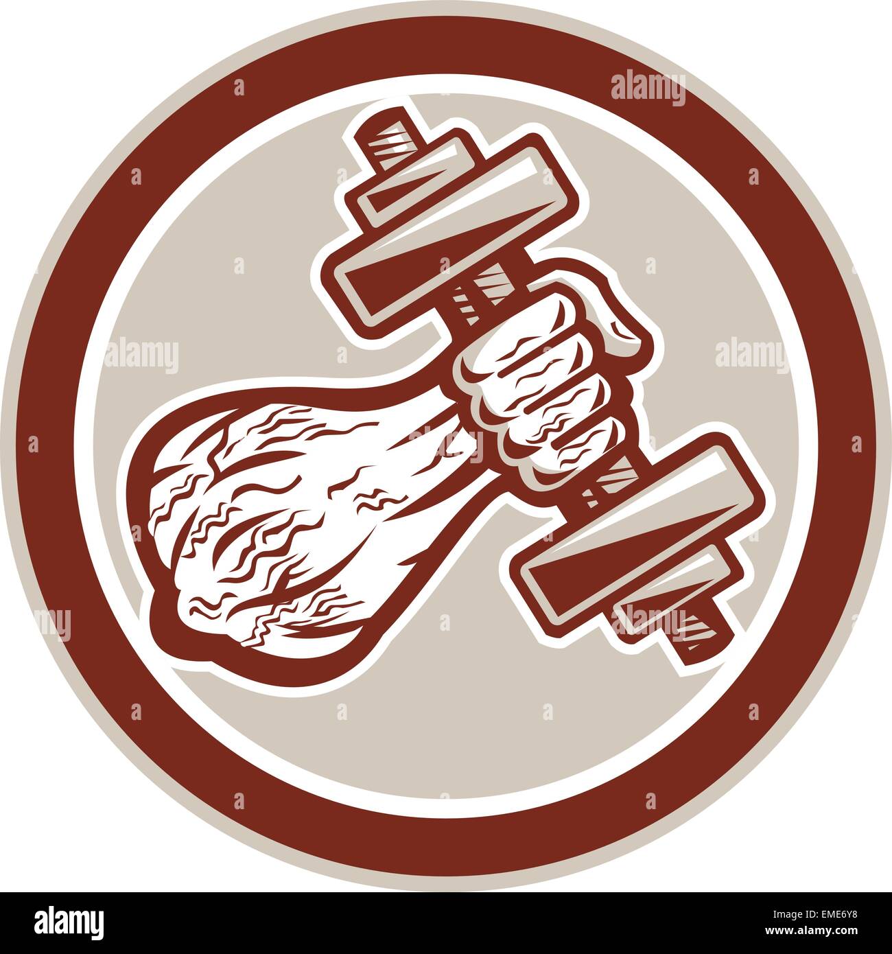 Circle dumbbell Stock Vector Images - Alamy