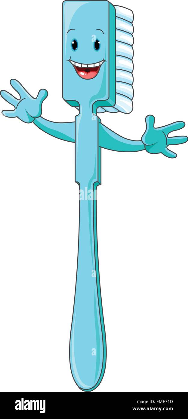 Cartoon Toothbrush Character Stock Vector Image & Art - Alamy